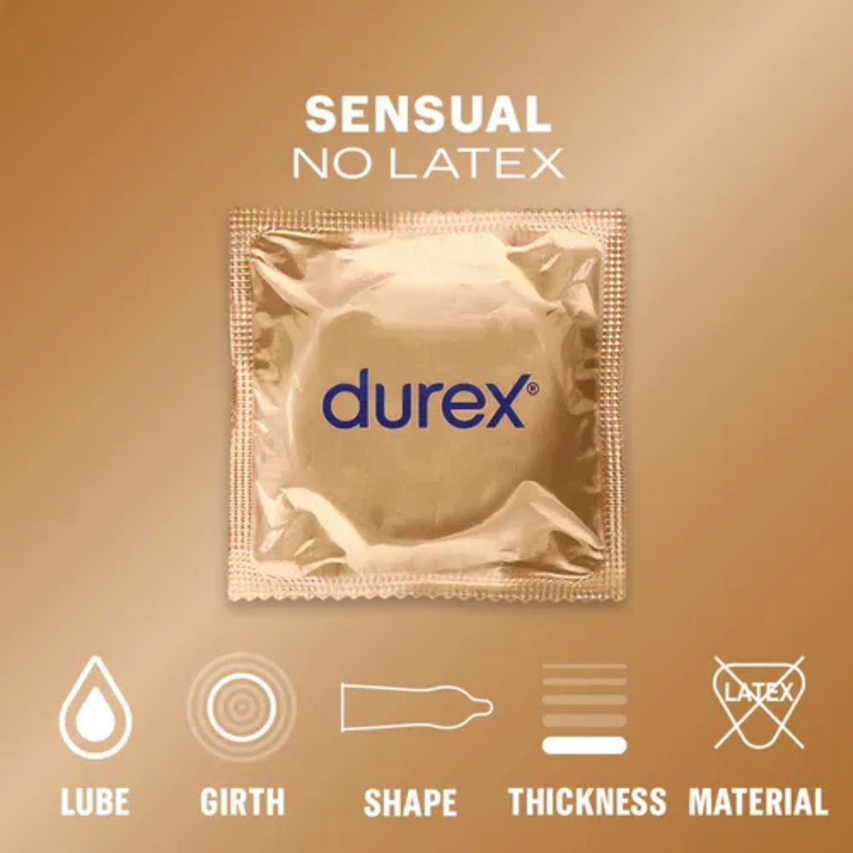 Condones Durex Sensual SIN LÁTEX Caja de 20 ️ WorldCondoms